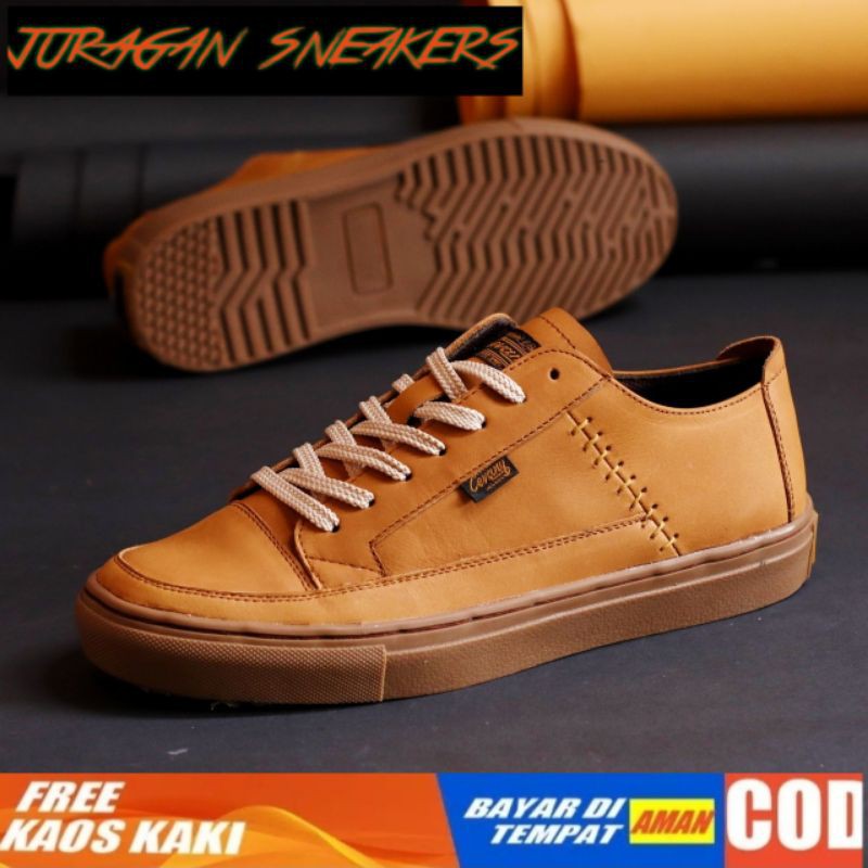 Jual 100% KULIT ASLI SNEAKERS PRIA KASUAL SPORTY CEVANY DANTE ORIGINAL CH | Shopee Indonesia