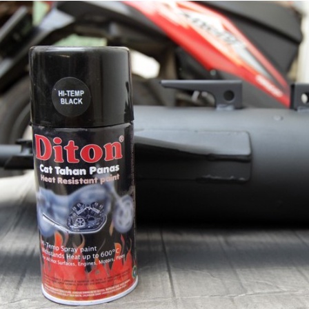 Jual Pilox Diton Hi Temp Black ANTI PANAS Hitam Doff untuk Mesin Knalpot kompor dll Cat Pilok ...