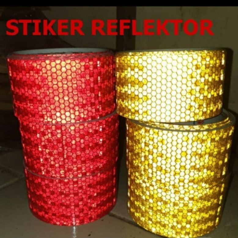 Jual Stiker / Sticker Reflektor Kir 5 Meter - Merah | Shopee Indonesia