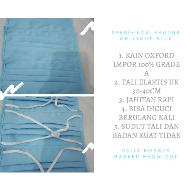 Jual Masker headloop, masker hijab, masker kain oxford, masker murah ...