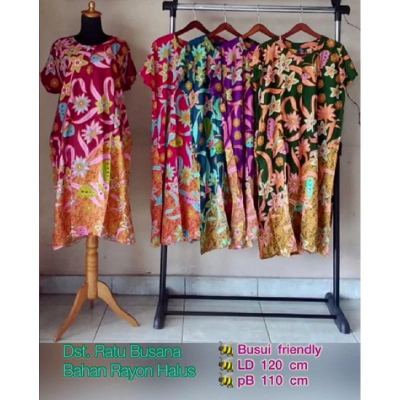 Jual Daster batik ratu busana daster murah dewasa hamil busui baju ...