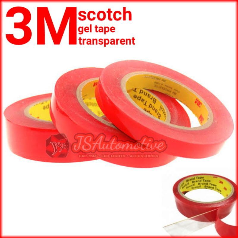 Jual Perekat Double Tape 3M scotch gel doubletape transparan bening lebar 22mm | Shopee Indonesia