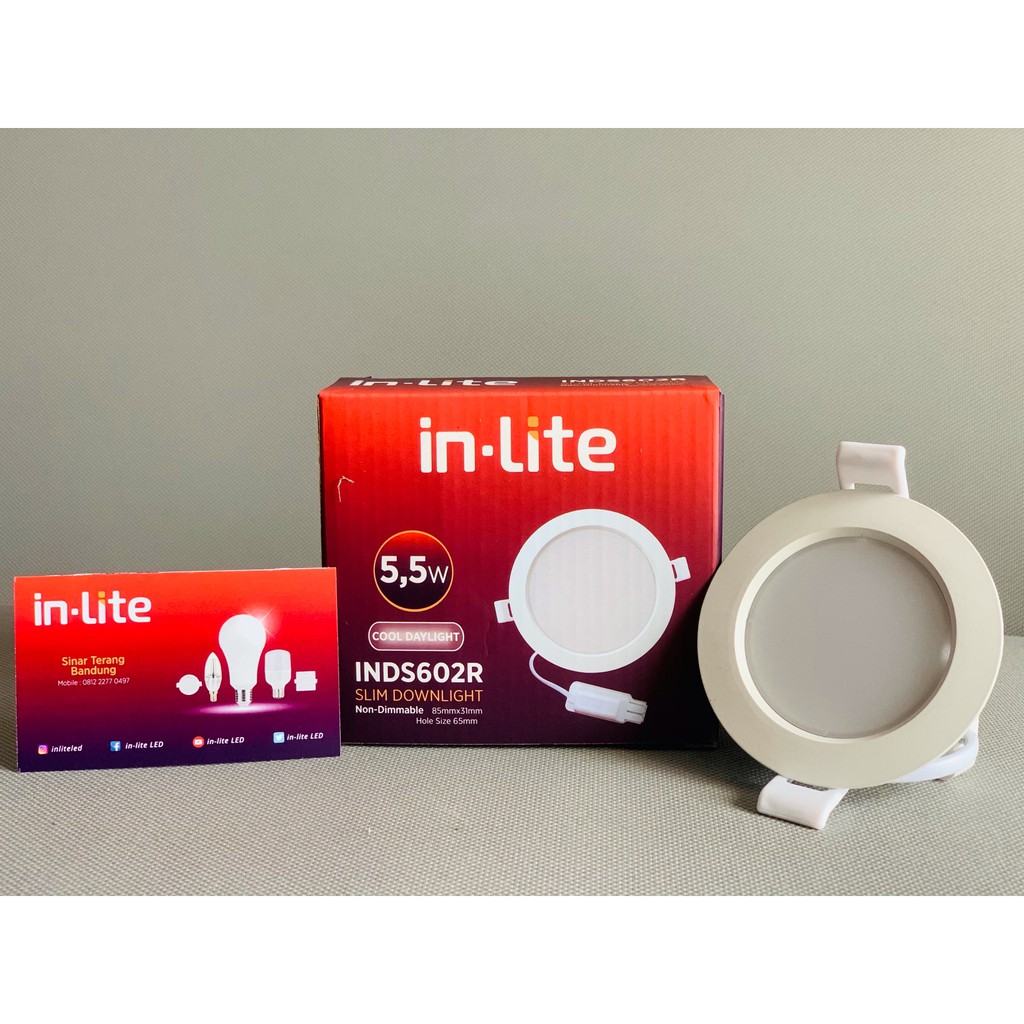 Jual LAMPU LED PLAFON INLITE SLIM DOWNLIGHT 5,5W 5,5 WATT - INDS602R ...