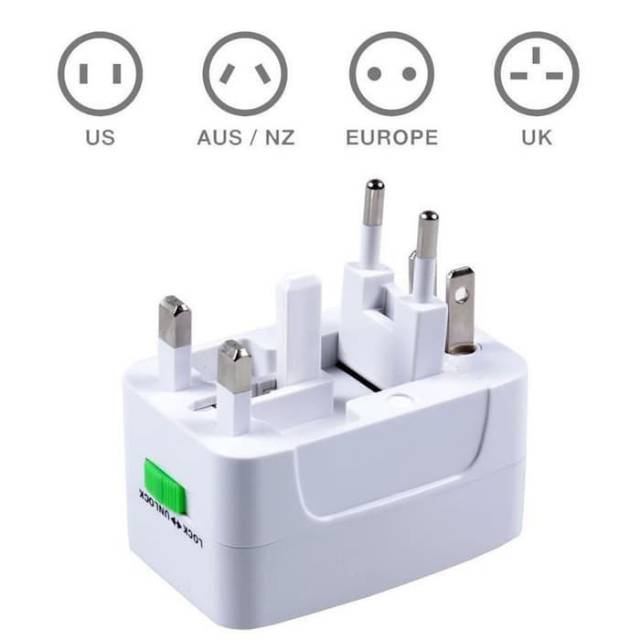 Jual Universal Travel Adapter INTERNASIONAL non packing | Shopee Indonesia