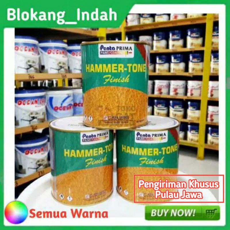 Jual Cat Besi Kayu Hammertone 1KG / Cat Emas Penta Prima Hammer Tone ...