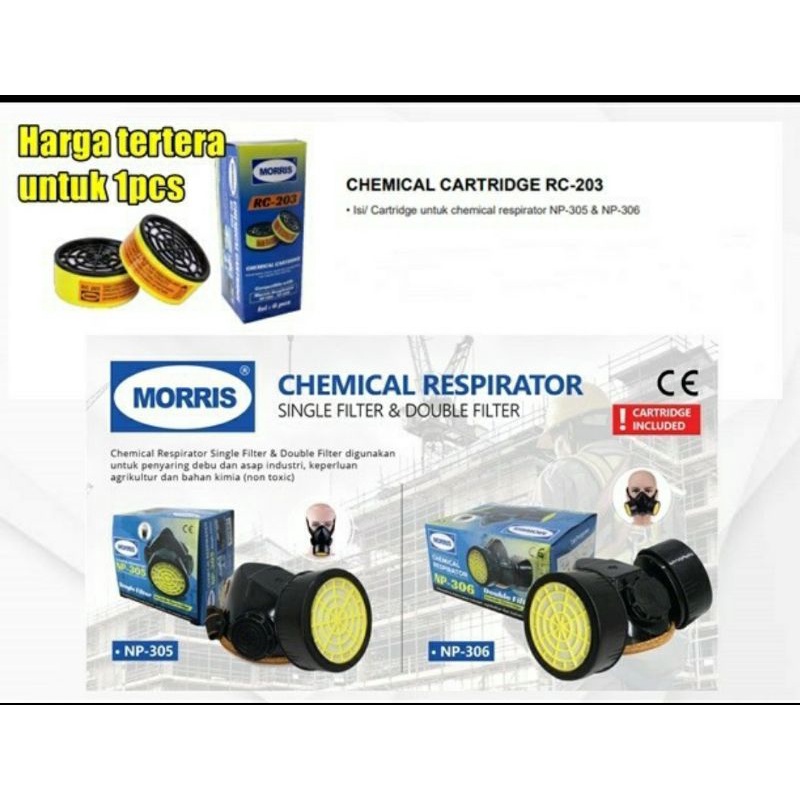 Jual Refill Masker Tabung Obat Carbon Morris/ Chemical Filter ...