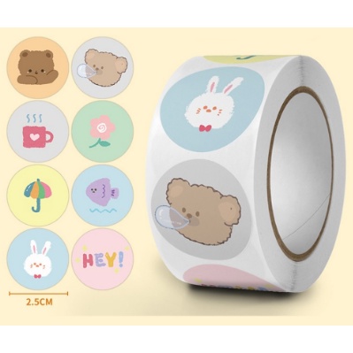 Jual Stiker Label Reward Bulat Hewan Sticker Label Reward Bulat ...