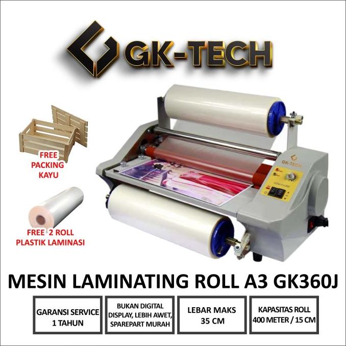 Jual Mesin Laminasi Roll/Mesin Laminating Roll A3 GK360J | Shopee Indonesia