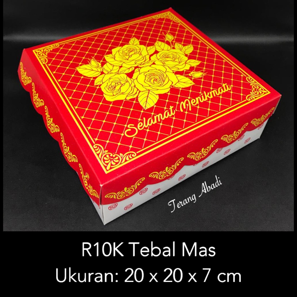 Jual Dus Nasi R10K 20 x 20 x 7 Tebal Mas / Dus Snack / Dus Roti / Dus Hajatan / Dus Box/ Dus ...