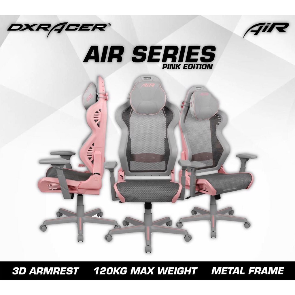 Jual DXRACER AIR SERIES GREY PINK GAMING CHAIR | Shopee Indonesia