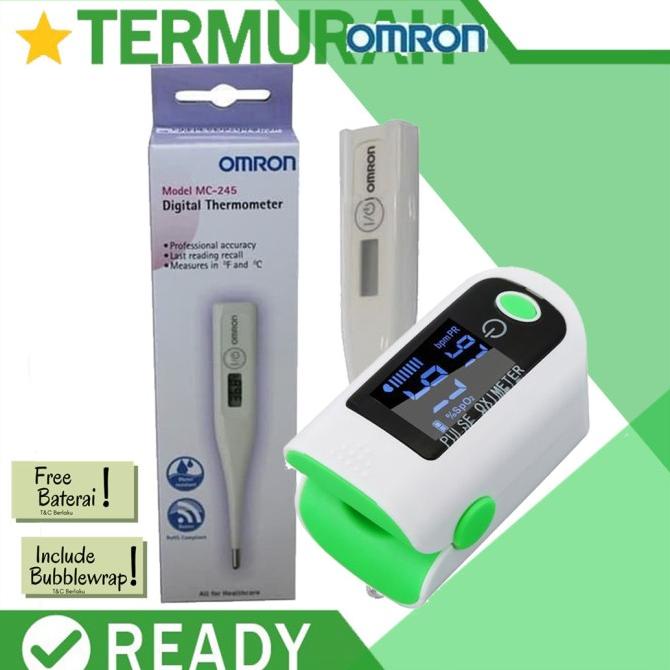 Jual Paket Termogun Thermometer Infrared + Oximeter Yobekan , Bukan ...