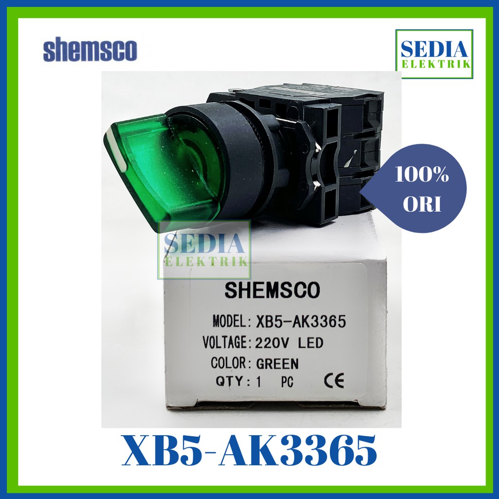 Jual Selector Switch LED XB5-AK123 2 posisi 2P 220VAC Lock | Shopee ...