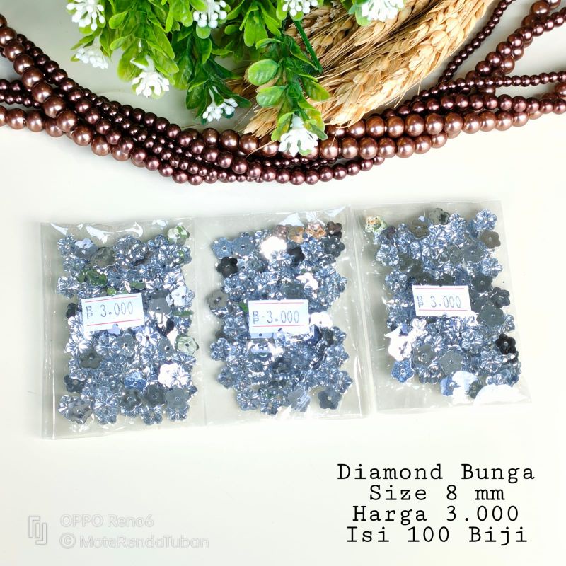 Jual Diamond Bunga 8mm | Shopee Indonesia
