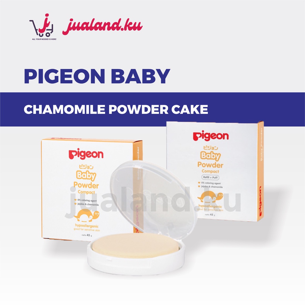 Jual Pigeon Baby Powder Cake Bedak Padat Bayi Chamomile White 45 Gr ...