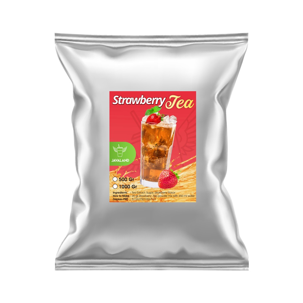 Jual Javaland Bubuk Minuman Rasa Strawberry Tea / Teh 1Kg - Regular ...