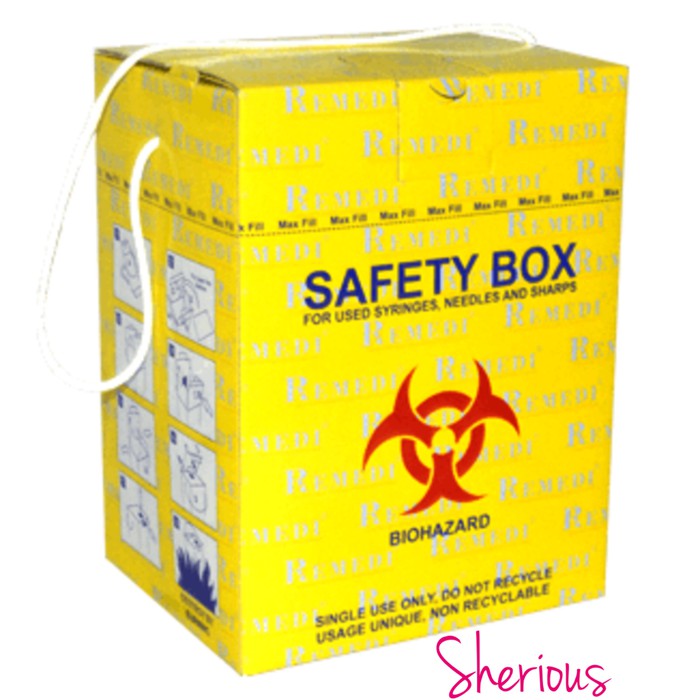 Jual Safety Box Bio Hazard Kapasitas 8 Liter - Kotak Limbah Medis Murah + Gratis Ongkir | Shopee ...