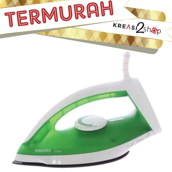 Jual Philips Dry Iron / Setrika Kering Gc122/77 Gc 122/77 Green Hijau ...