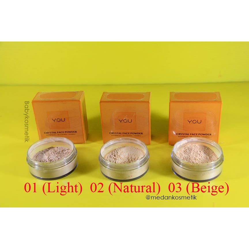 Jual Bedak Tabur YOU Crystal Face Powder | Shopee Indonesia
