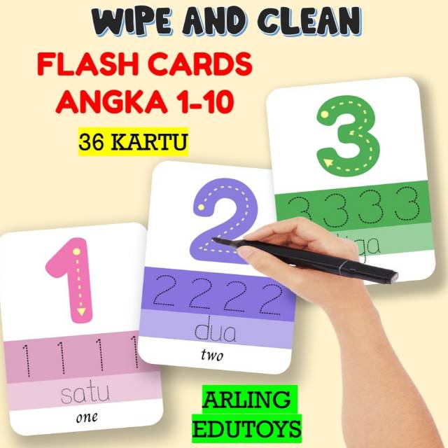 Jual WIPE AND CLEAN FLASH CARDS FLASHCARD KARTU EDUKASI MENULIS BELAJAR ...