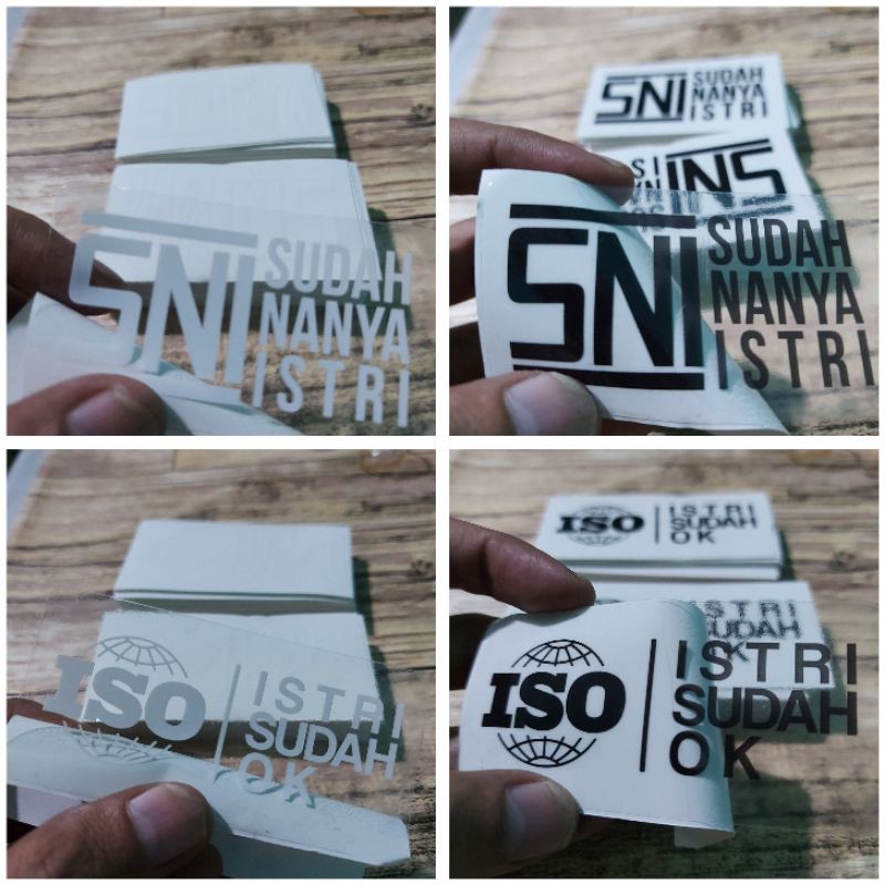 Jual STICKER SNI SUDAH NANYA ISTRI ISO ISTRI SUDAH OKE PRINCUT ...