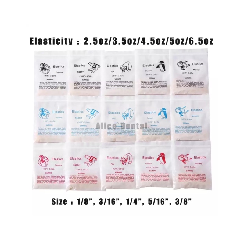 Jual Karet elastik gigi ortho behel dental rubber band elastis karet ...