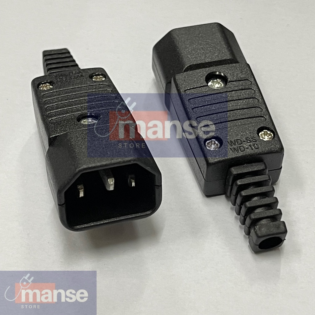 Jual Konektor C14 Male / Jack AC Komputer C14 Cowo / C14 AC Power ...