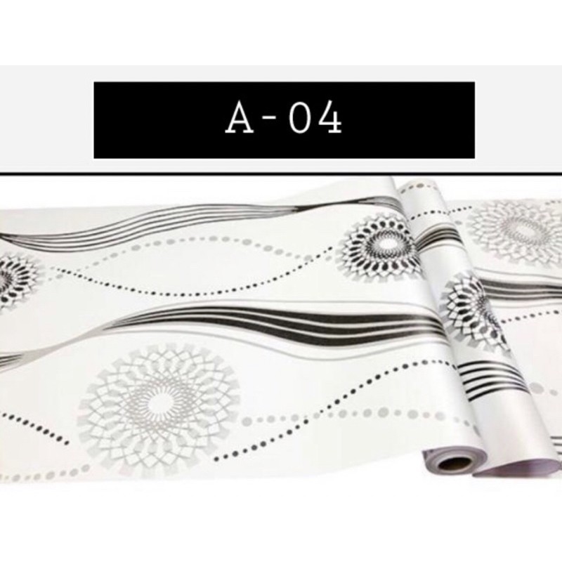 Jual [GHM STORE] WALLPAPER DINDING STICKER MOTIF GARIS DAN POLOS/ WALL ...