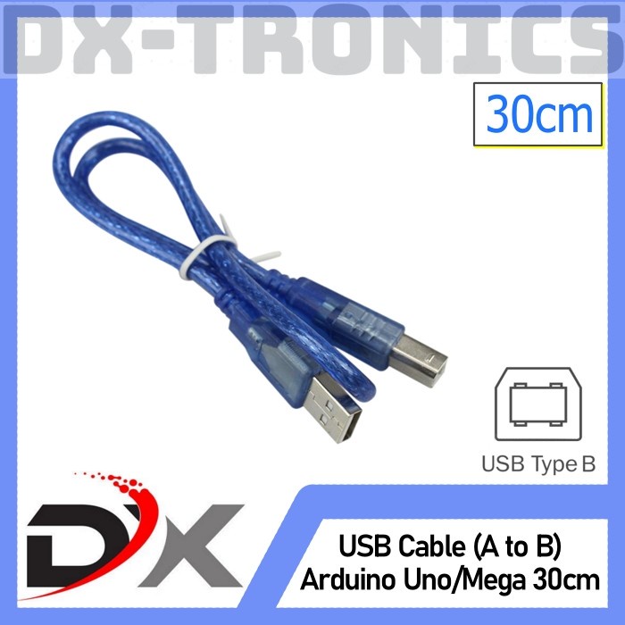 Jual kabel USB type A to USB type B / kabel UNO Mega 30cm | Shopee ...
