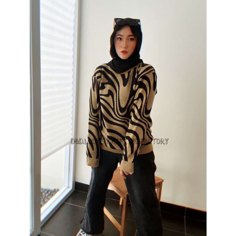 Jual CREW NECK ZEBRA / SWEATER RAJUT PREMIUM / BAJU RAJUT / ATASAN ...