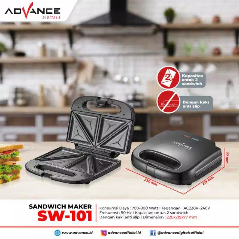 Jual ADVANCE SANDWICH MAKER SW101 SW 101 SW-101 SANDWICH TOASTER ...