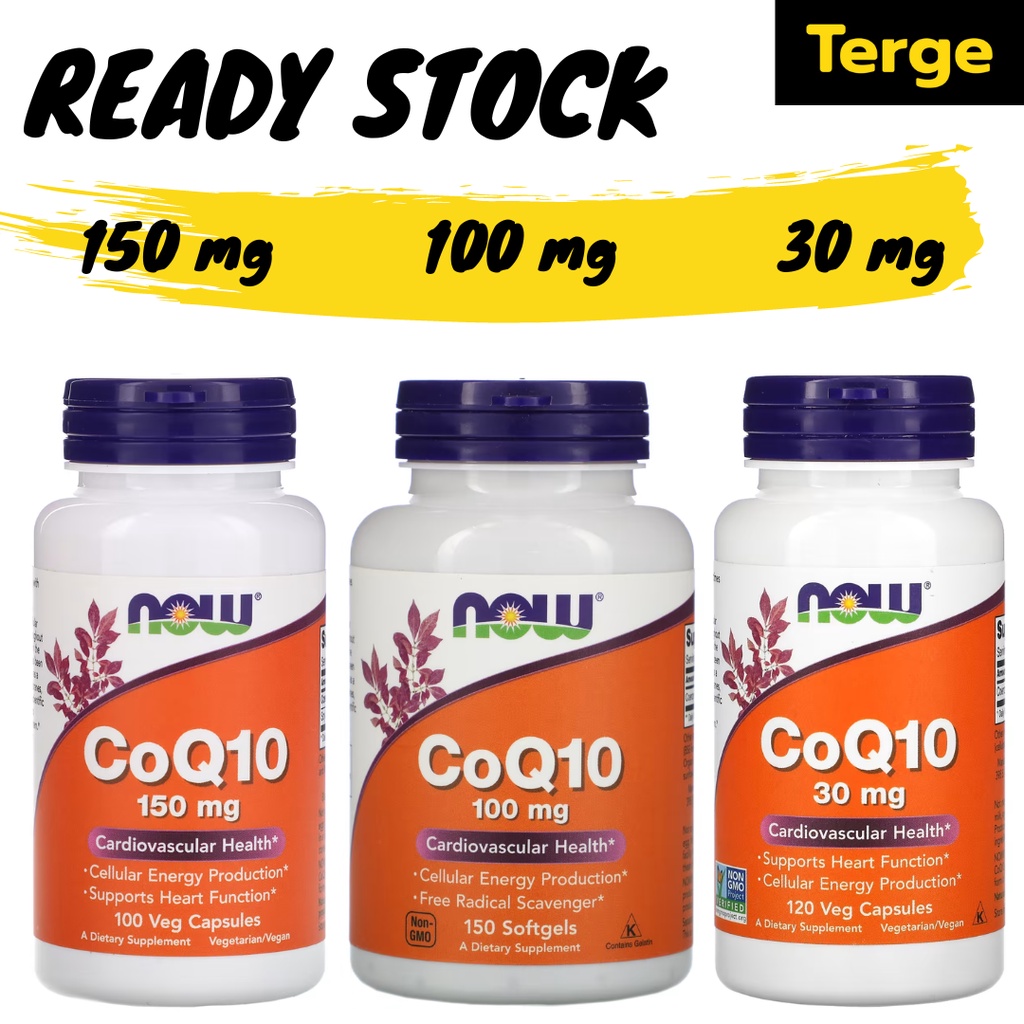 Jual Now CoQ10 30 100 150 mg Veg Capsules Softgels | Shopee Indonesia