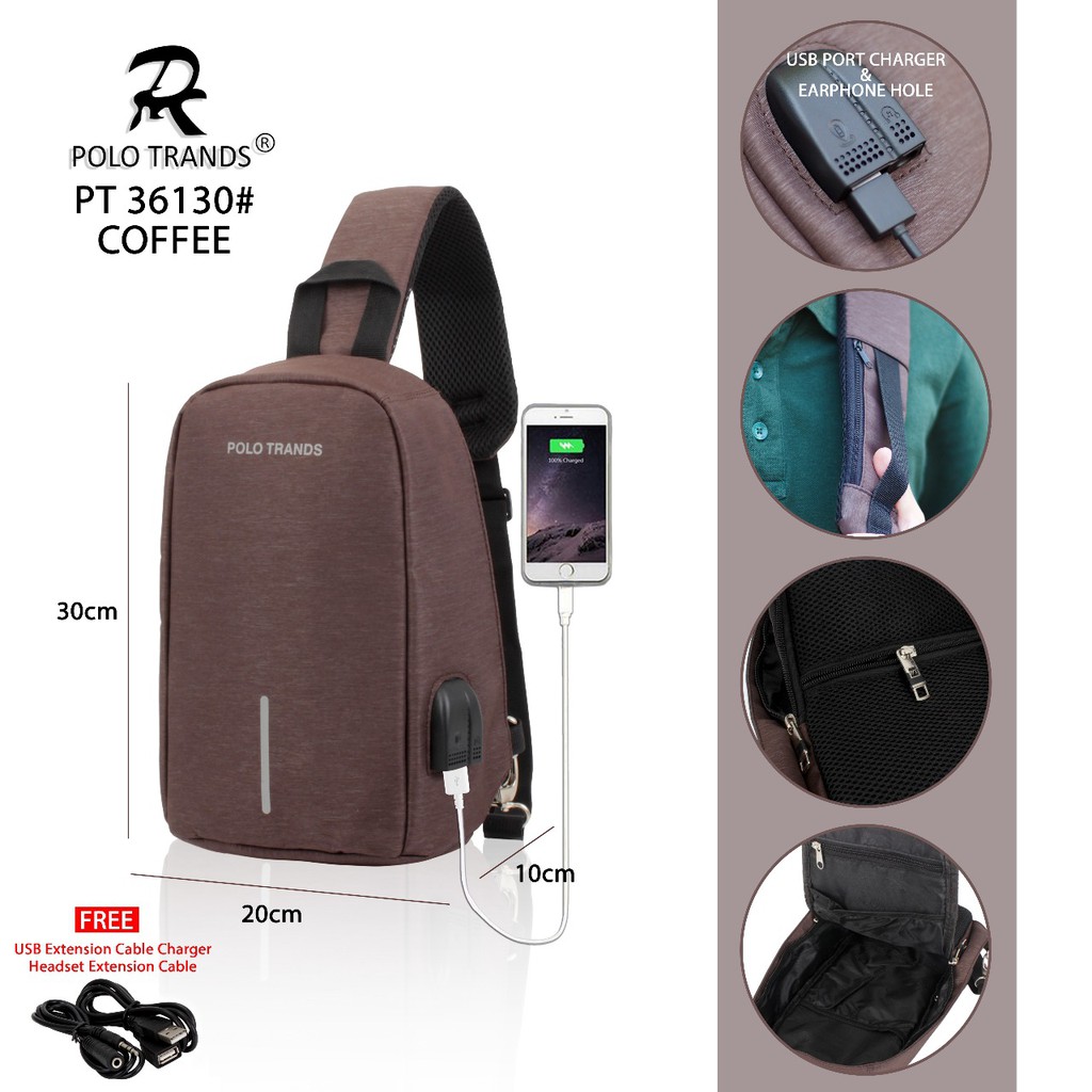 Jual Tas SELEMPANG POLO TRANDS ANTI MALING 36130 tas cowok tas ...