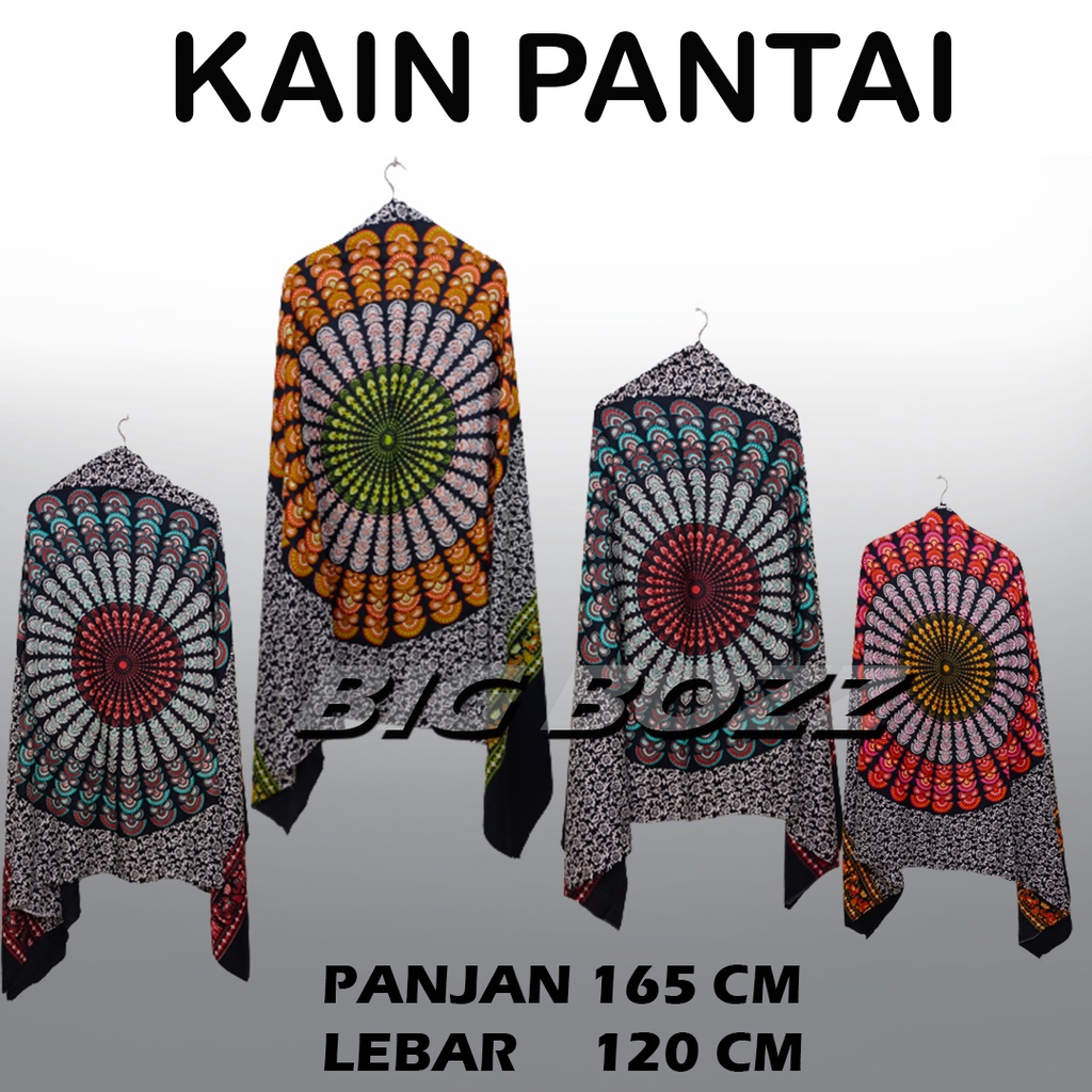 Jual KAIN PANTAI MOTIF LINGKARAN JUMBO 2 METER (120X200CM) | Shopee Indonesia