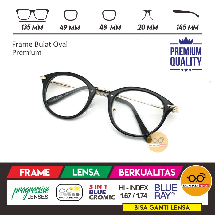 Jual Kacamata Minus KM023 Frame Vintage - Korea Bulat Oval Putih Pink ...