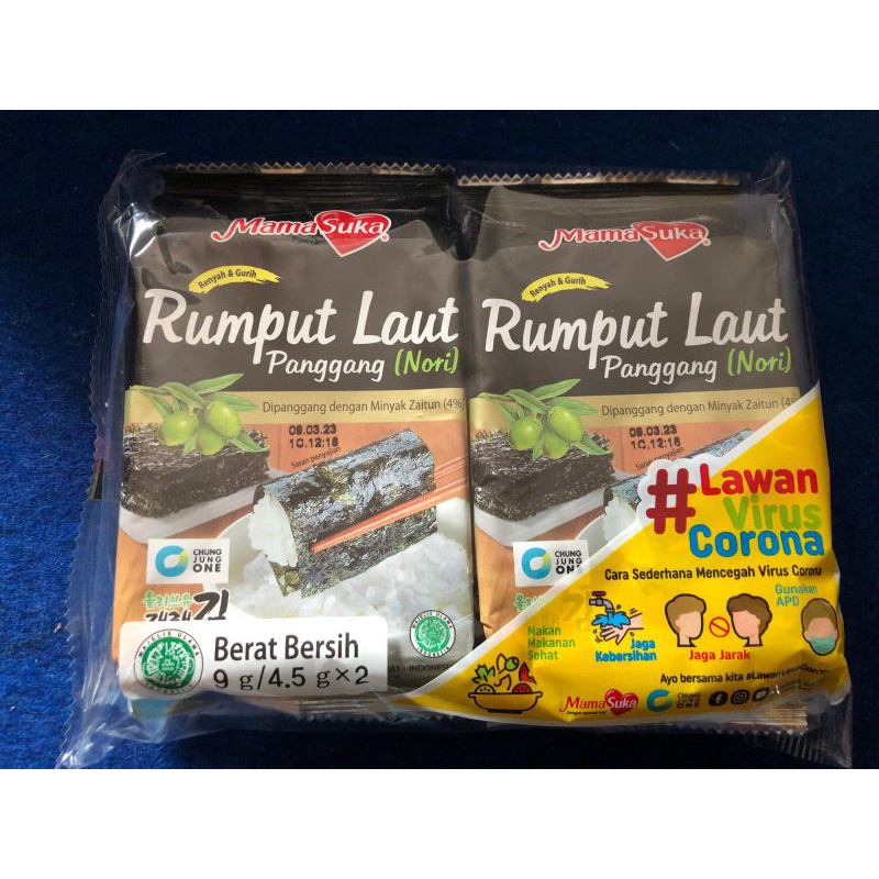 Jual MAMA SUKA NORI Rumput Laut Panggang 9gr Banyak Rasa | Shopee Indonesia