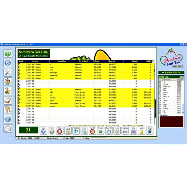 Jual Software Billing warnet Sombrero Net Bill Deskpro - Final | Shopee ...