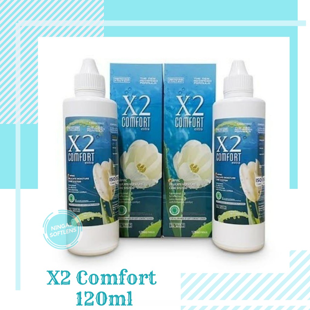 Jual Cairan Softlens Solution X2 Comfort 120 ml Cairan Softlen X2 ...