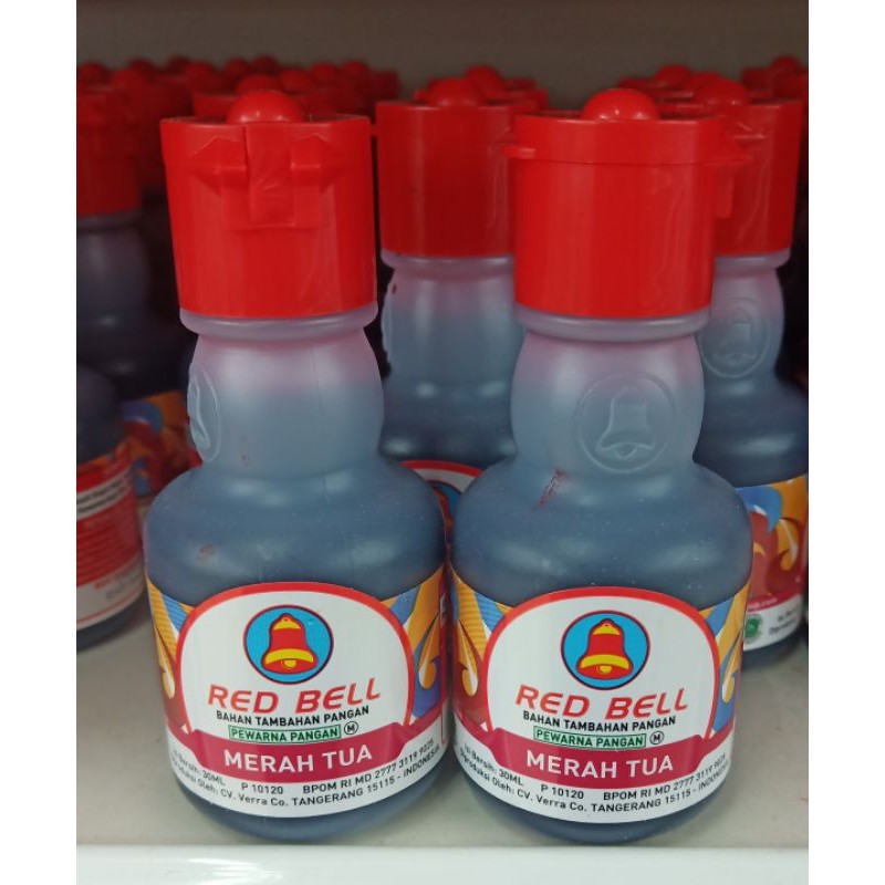 Jual RED BELL pewarna pangan 30 ml food grade - pewarna makanan / roti ...