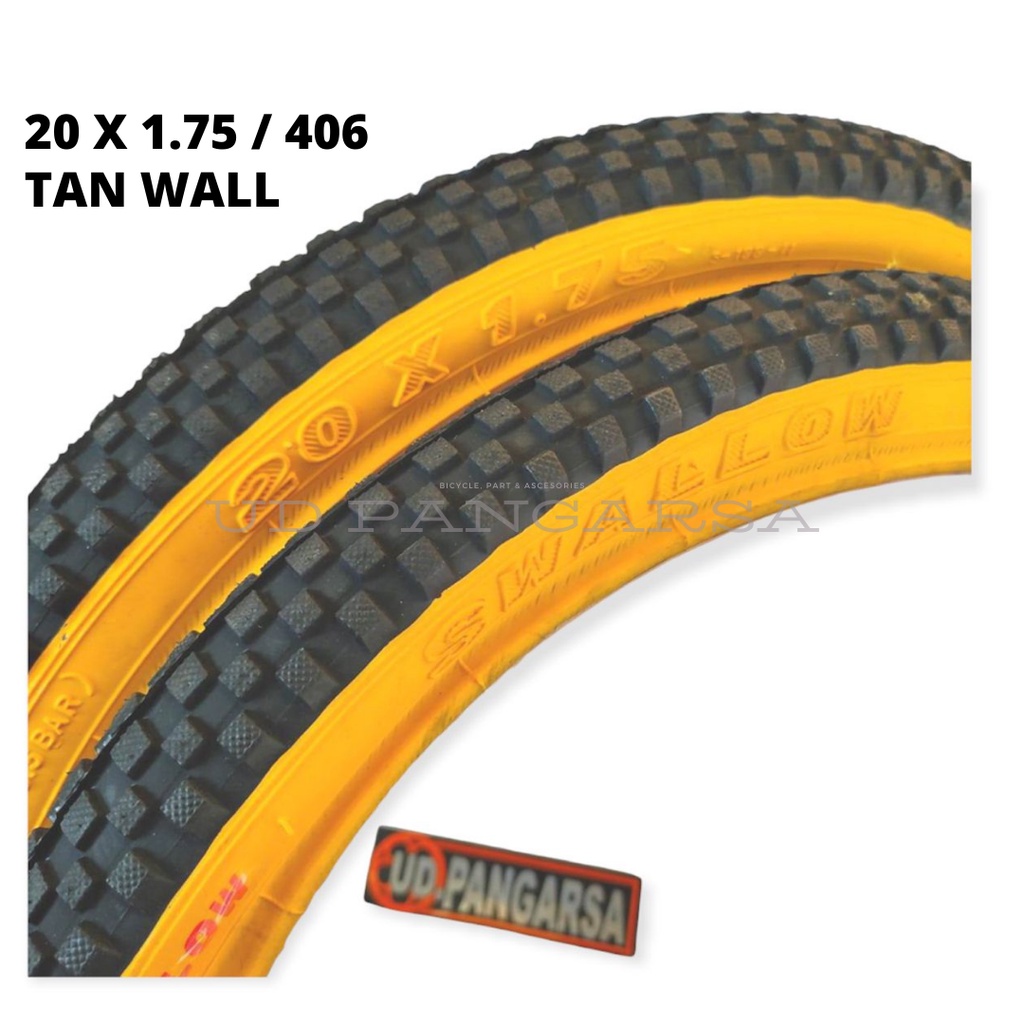 Jual Ban Luar Sepeda Swallow 20 inch Hitam List Kuning 20x175 20 x 1.75 20x1 75 bmx minion lipat ...
