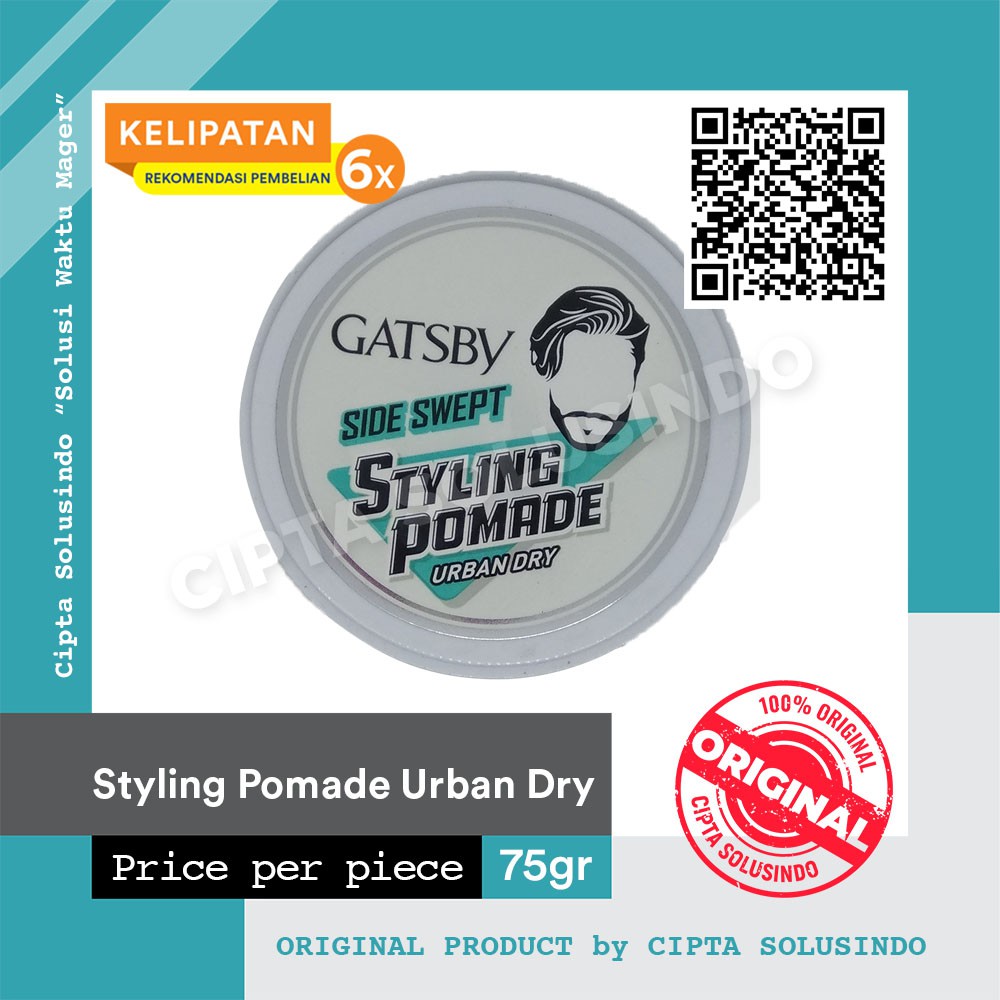 Jual Minyak rambut pomade gatsby styling pomade Urban Dry Besar 75g ...
