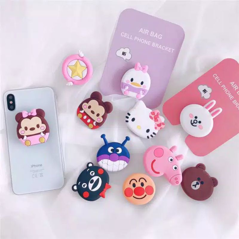 Jual POP SOCKET KARAKTER CARTOON CUTE 3D POP SOCKET HP POP SOCKET MURAH ...