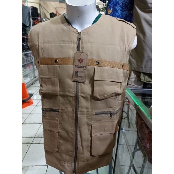 Jual rompi coklat dril zenmas | Shopee Indonesia