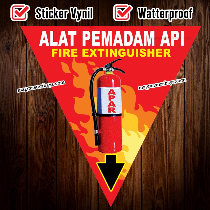 Jual Sticker Stiker Label Rambu-Rambu Safety Segitiga Alat Pemadam ...