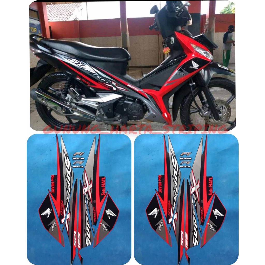 Jual Striping Stiker Lis Les Body Motor Full Set New Honda Supra X 125 ...