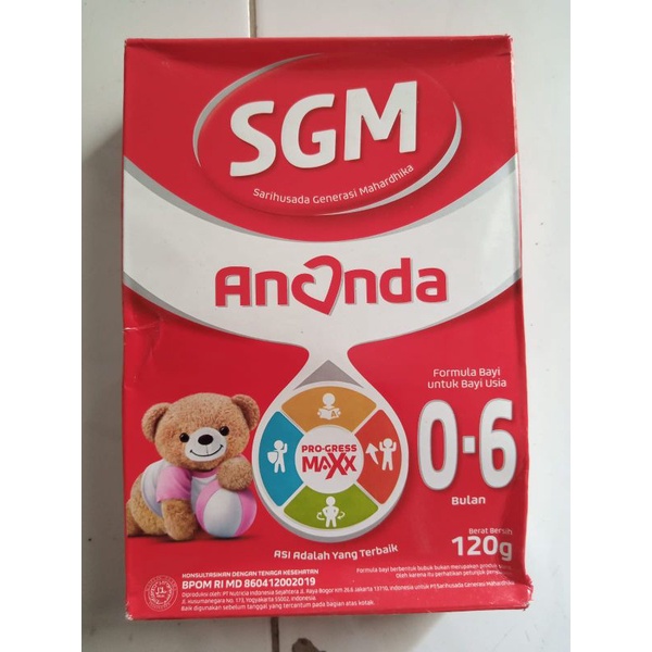 Jual susu formula SGM 0 - 6 bulan dan 6 - 12 bulan 120 gram | Shopee ...