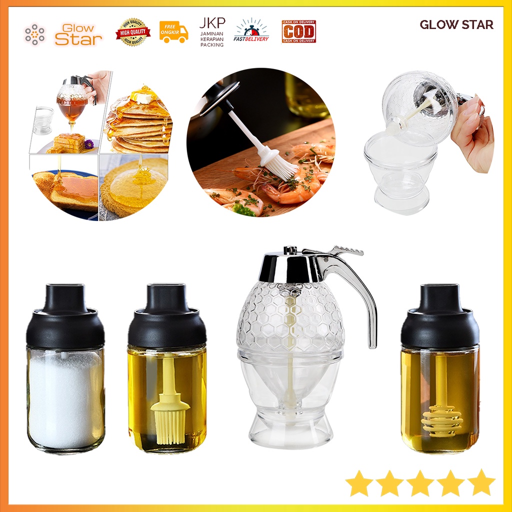 Jual Honey Dispenser Jar Teko Botol Madu Sirup Serbaguna Tuang Sendok ...