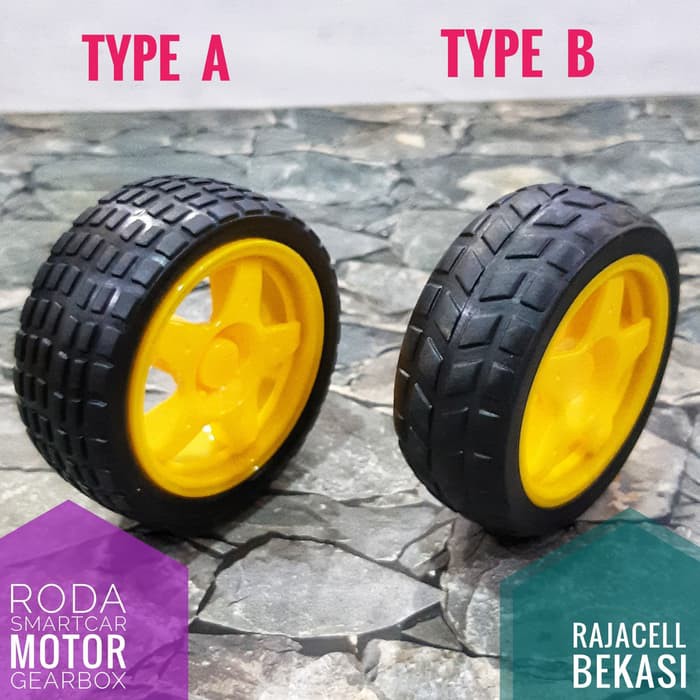 Jual Roda Robot Smart Car Avoider Line Follower Whell Tyre Velg Ban ...