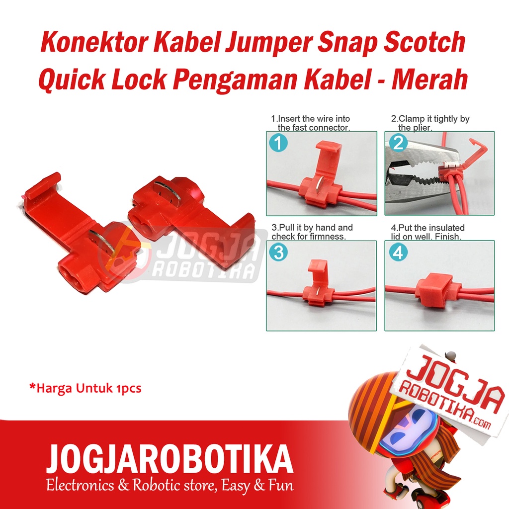Jual Konektor Kabel Jumper Snap Scotch Quick Lock Pengaman Kabel ...