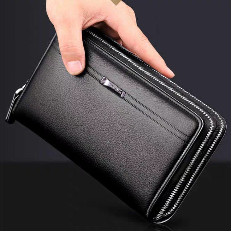 Jual Dompet Wanita Clutch Dual Zipper Panjang Kulit PU Wanita 100% ...