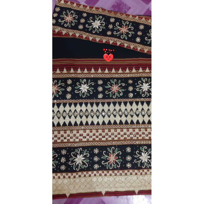 Jual tapis lampung asli benang sulam tangan kain sarung selendang ...